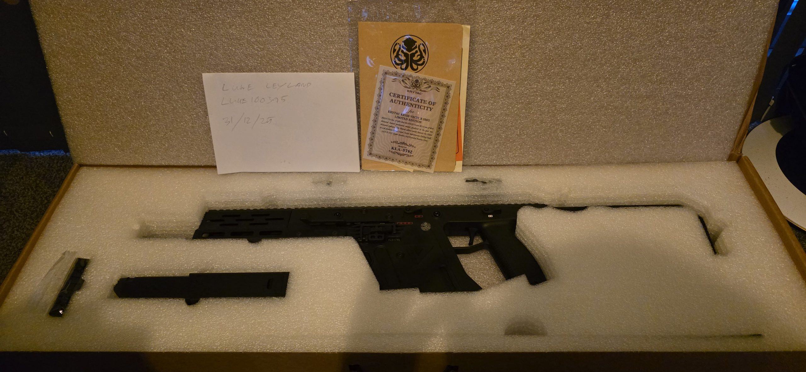 Brand new Krytac Kriss Vector Limited Edition RARE - Prefired