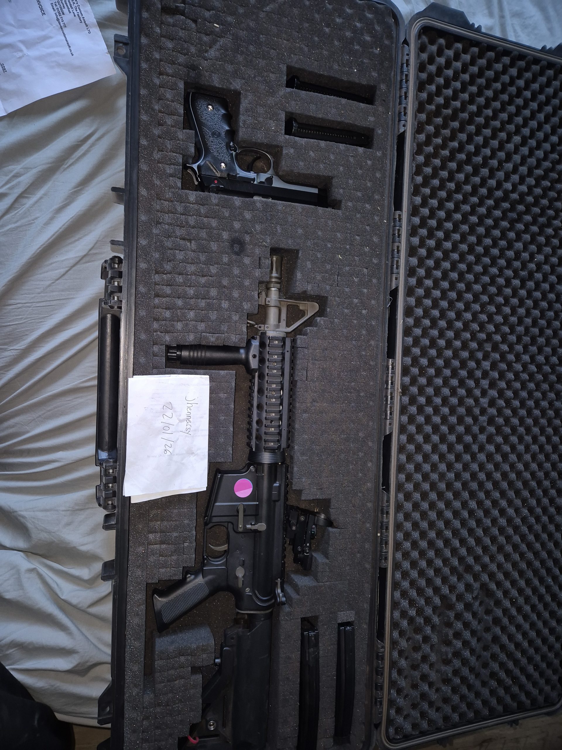 LCT M4 upgraded with M9 pistol and carry case - Prefired